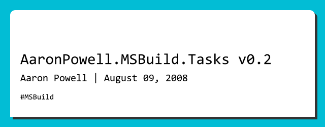Aaronpowellmsbuildtasks V02 