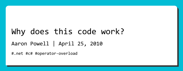Why does this code work?