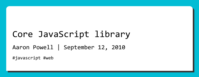 Core Javascript Library